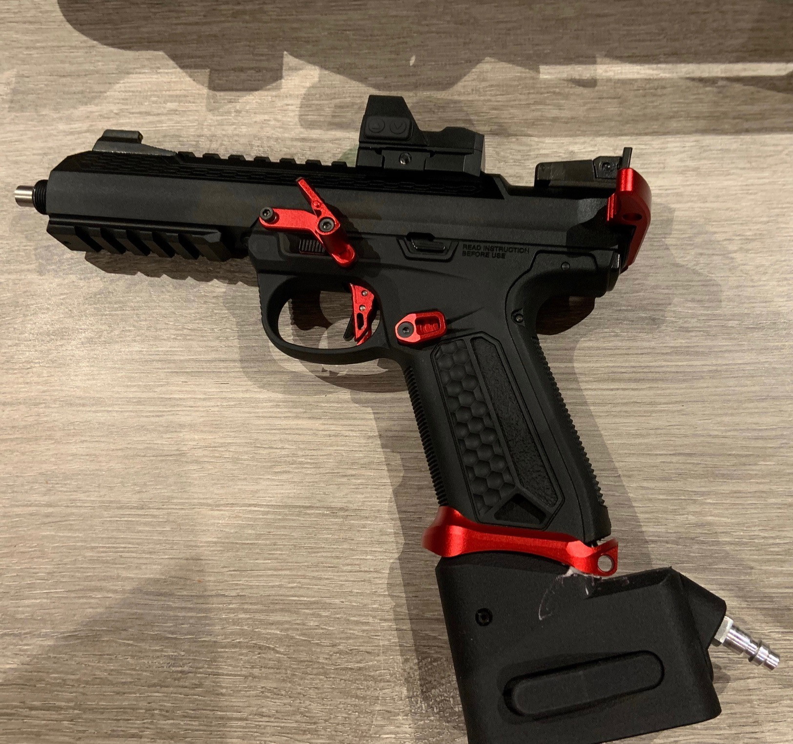 Custom AAP01+m4 adapter hpa+vector reddot - Airsoft Bazaar